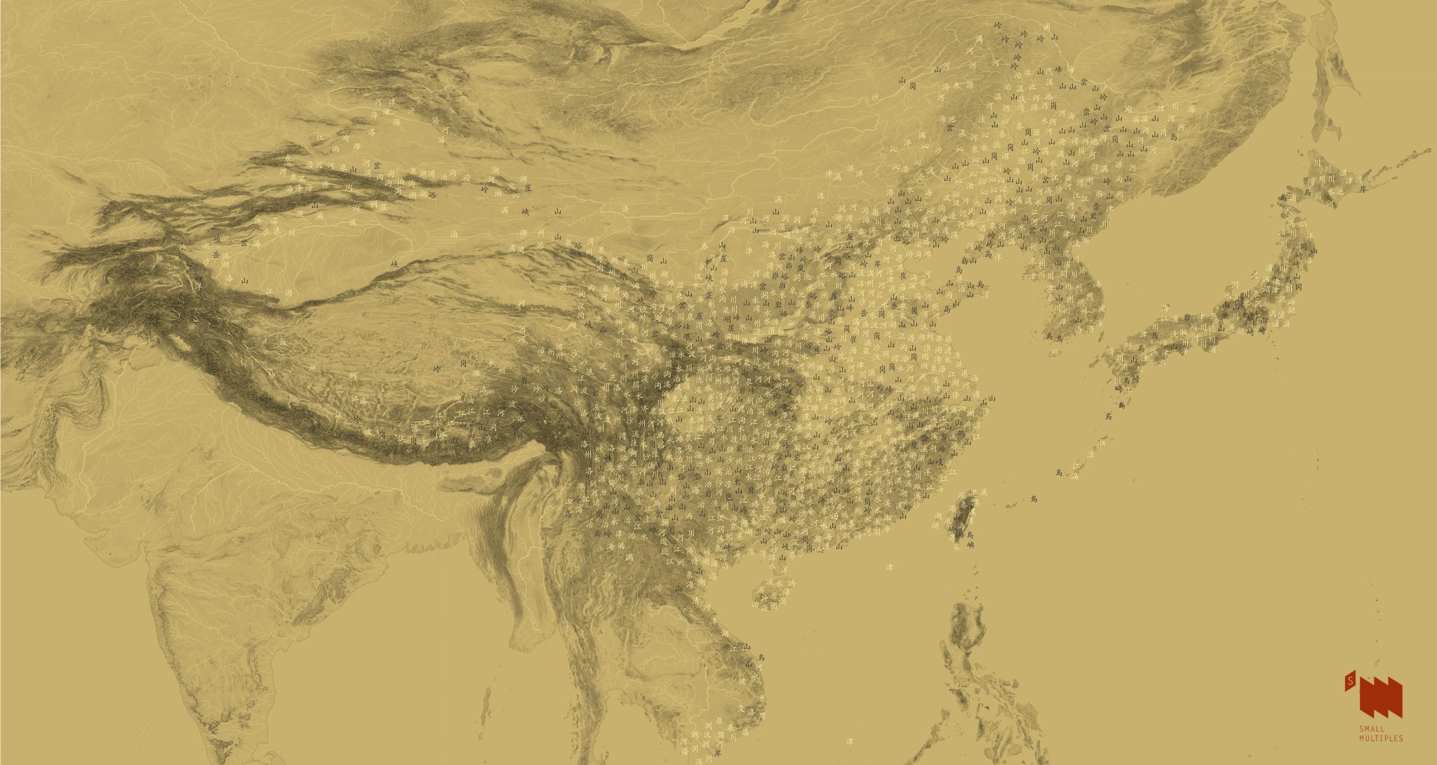 Mapping Where The Mountain Meets The River in East-Asia